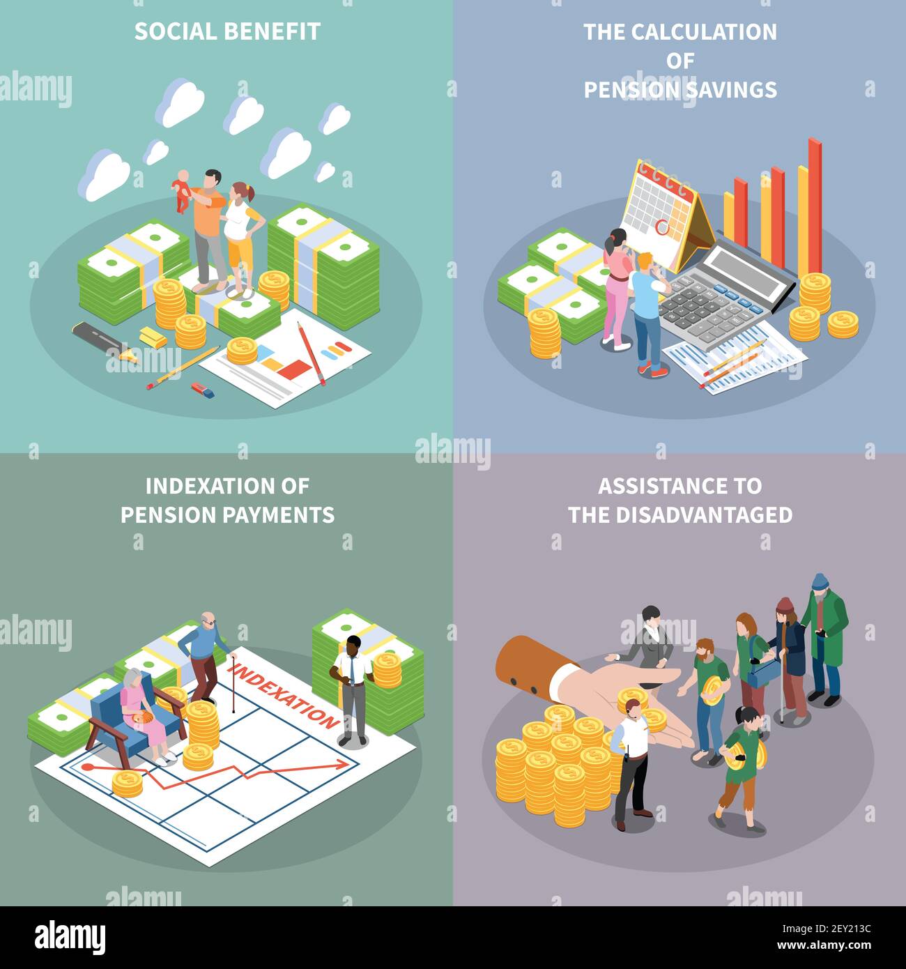 Social security unemployment benefits unconditional income isometric ...