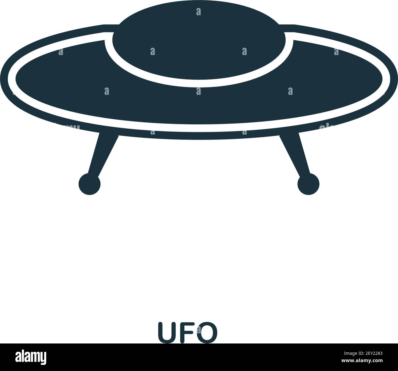 Ufo icon. Flat style icon design. UI. Illustration of ufo icon ...