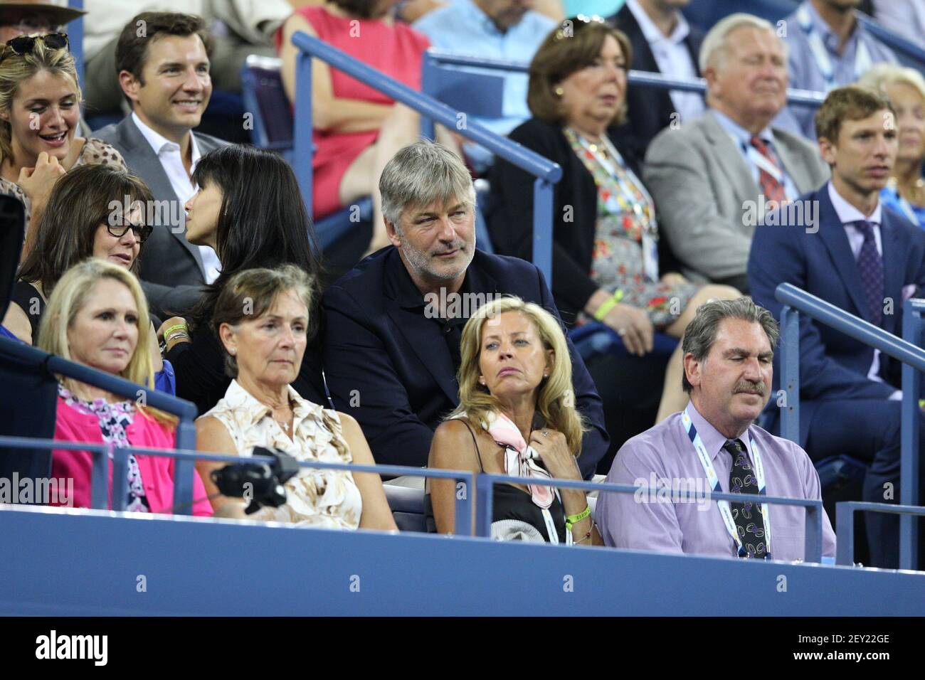 New York NY. actor Alec Baldwin during Day 9 match during the 2014 US ...