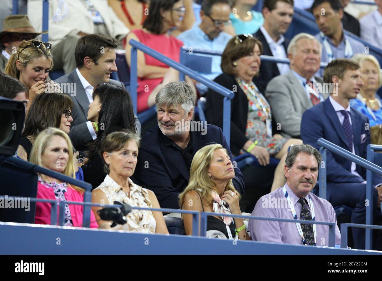New York NY. actor Alec Baldwin during Day 9 match during the 2014 US ...