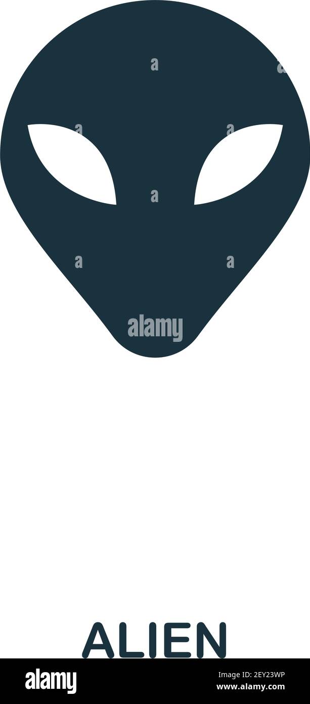 Alien icon. Flat style icon design. UI. Illustration of alien icon ...