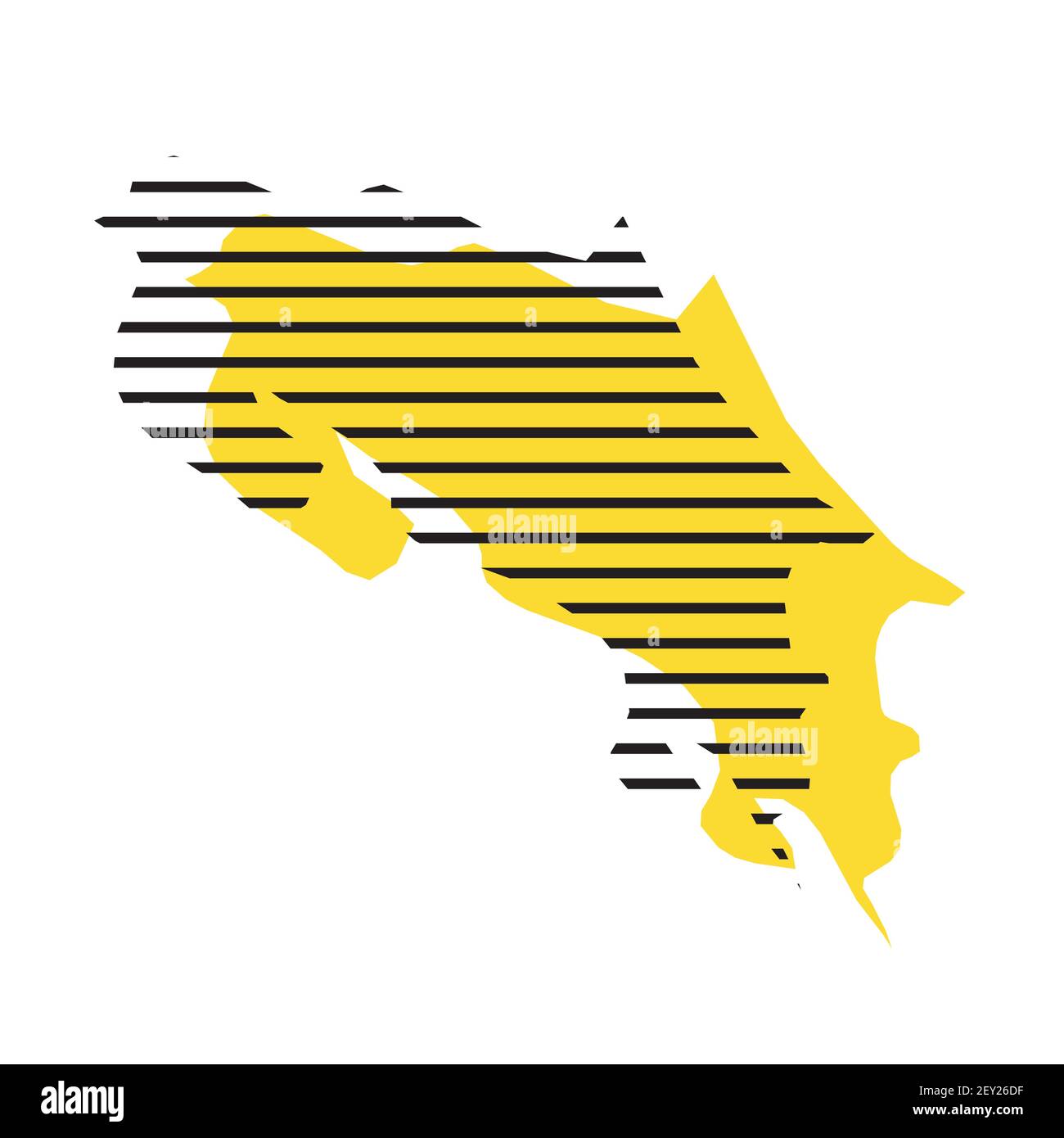 Costa Rica - country silhouette Stock Vector Image & Art - Alamy