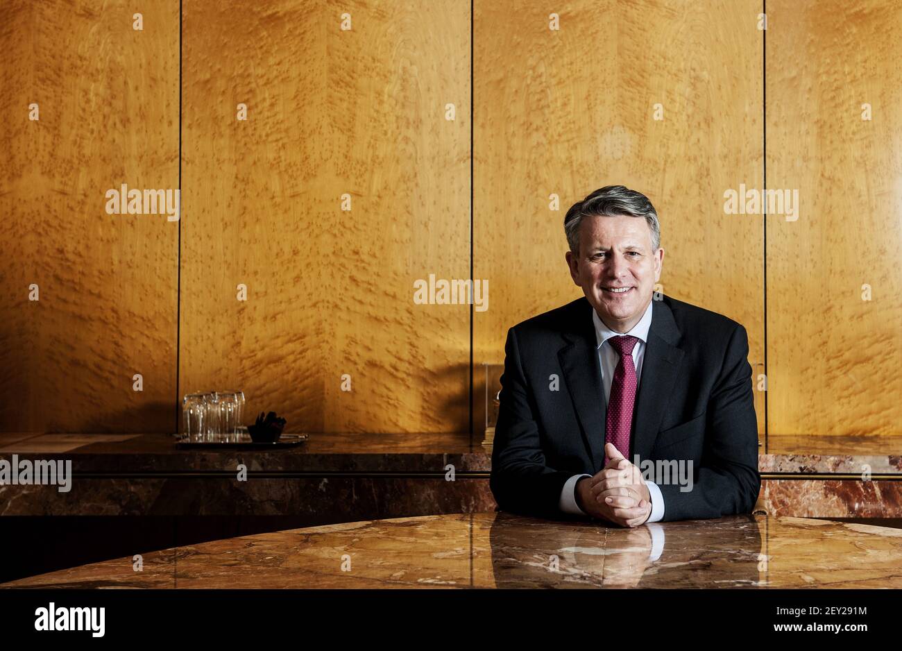 THE HAGUE, NETHERLANDS - SEPTEMBER 1, 2014 - Portrait of Shell CEO, Ben ...