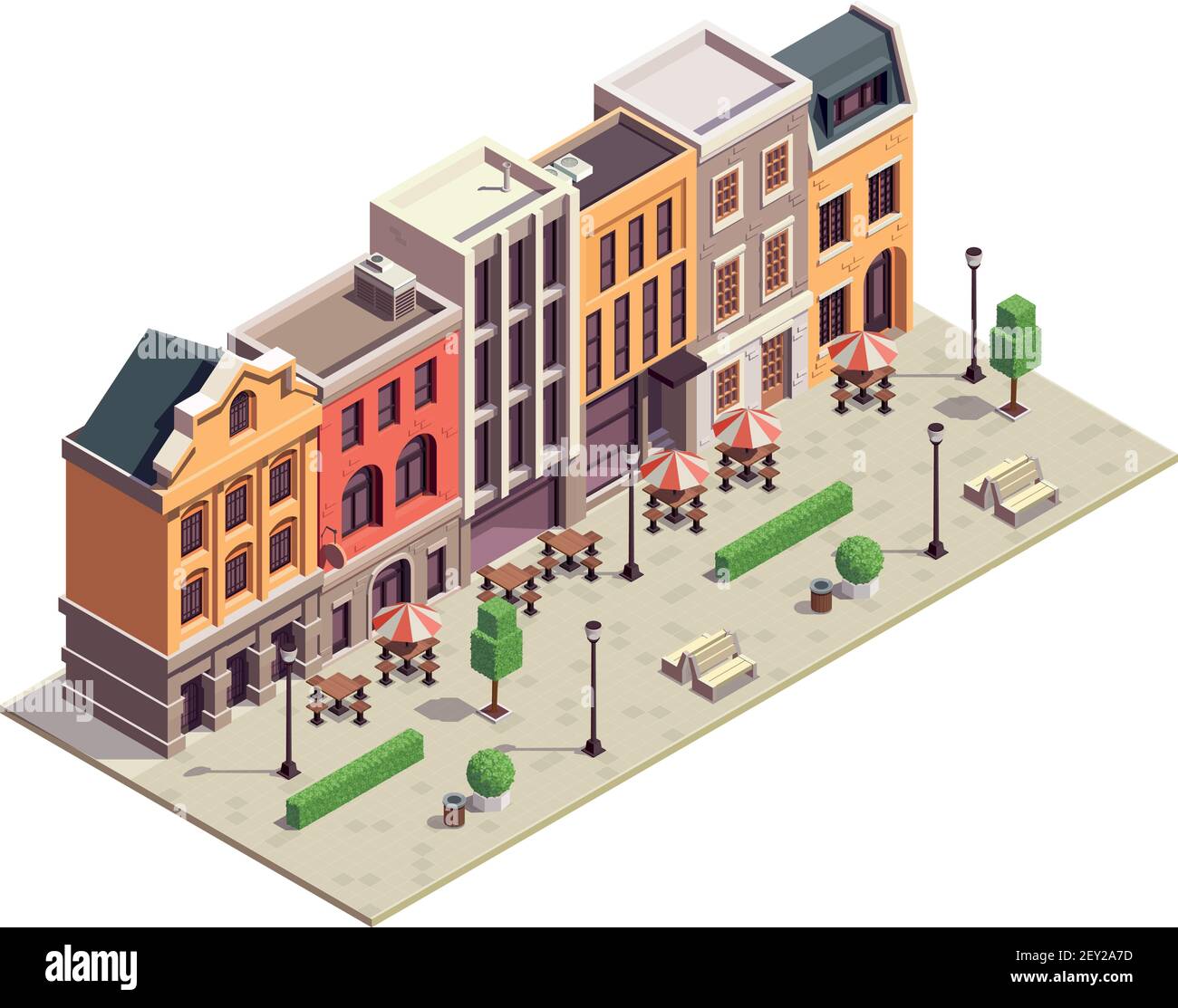 Modern terraced house Stock Vector Images - Alamy