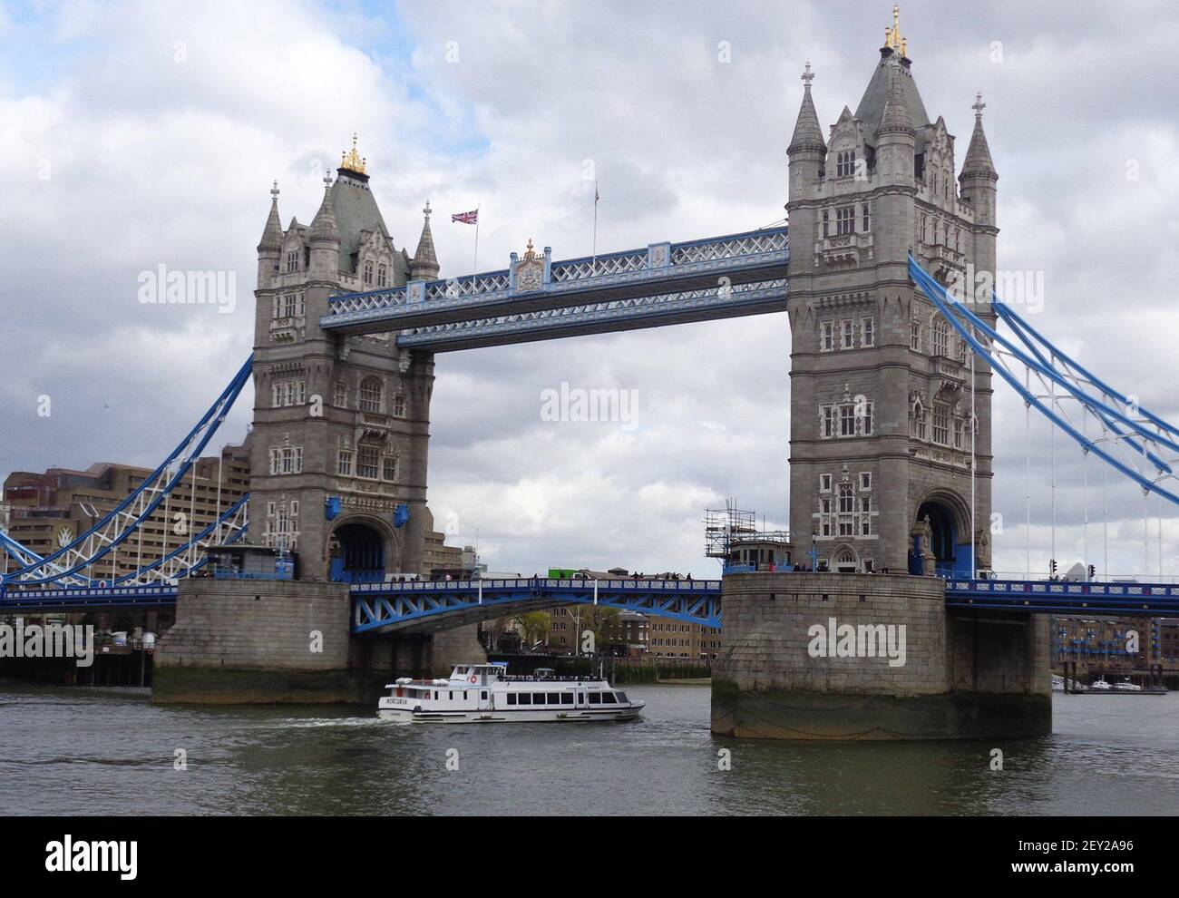 London's Tower Bridge was built from 1886 to 1894. It includes two ...