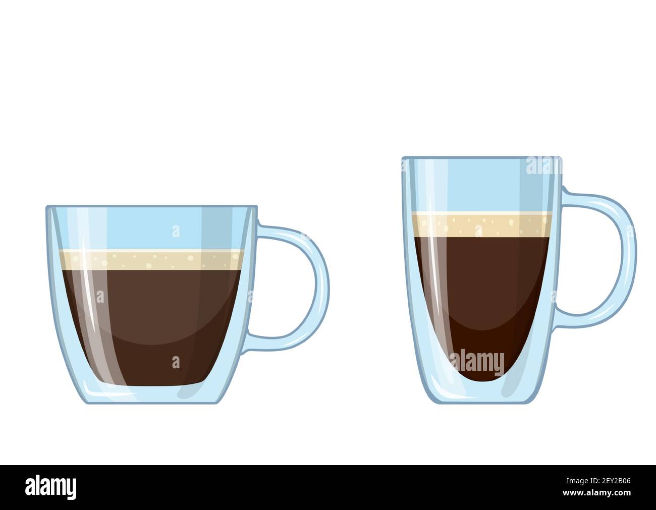 Coffee espresso in glass Stock Vector Images - Alamy