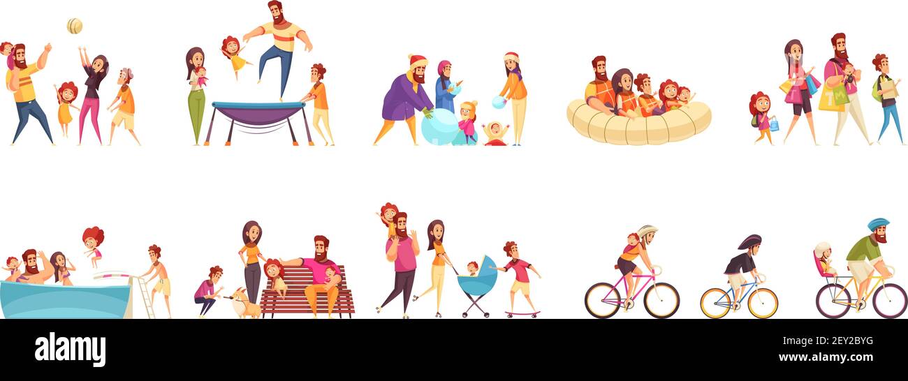 Kids playing in pool Stock Vector Images - Alamy