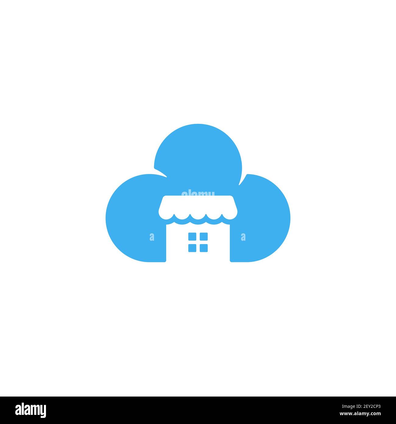 WebShop Store Cloud Symbol. Web Icon Logo Template Design Element Stock ...