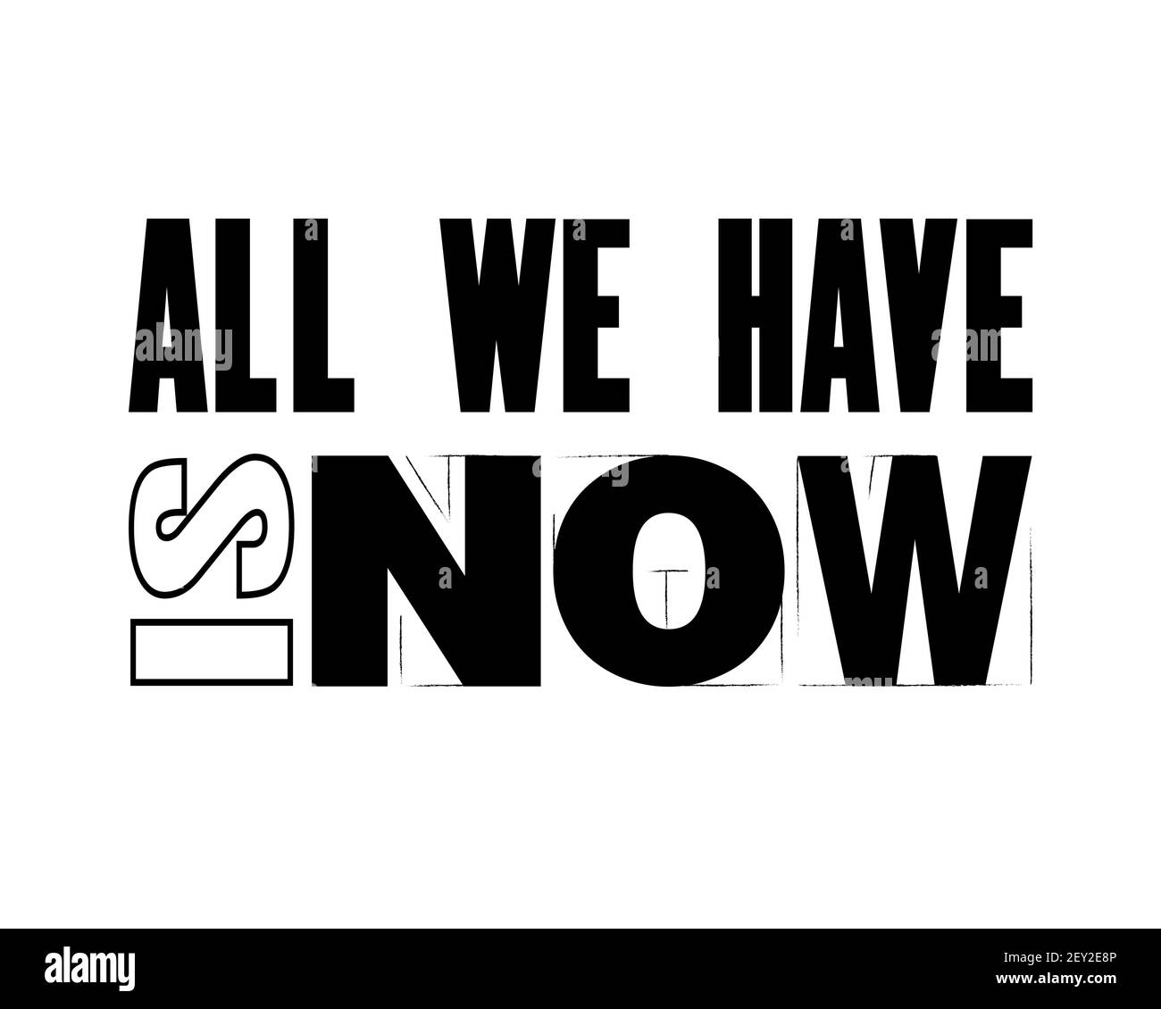 Inspiring motivation quote with text All We HAve Is Now. Vector ...