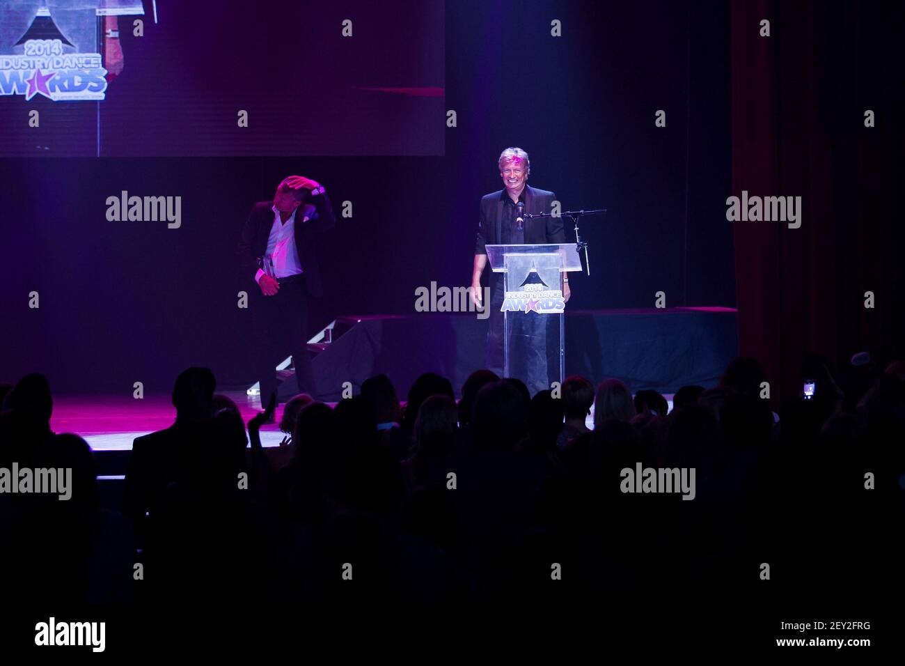 Nigel Lythgoe and Adam Shankman on stage at the 2014 Industry Dance ...