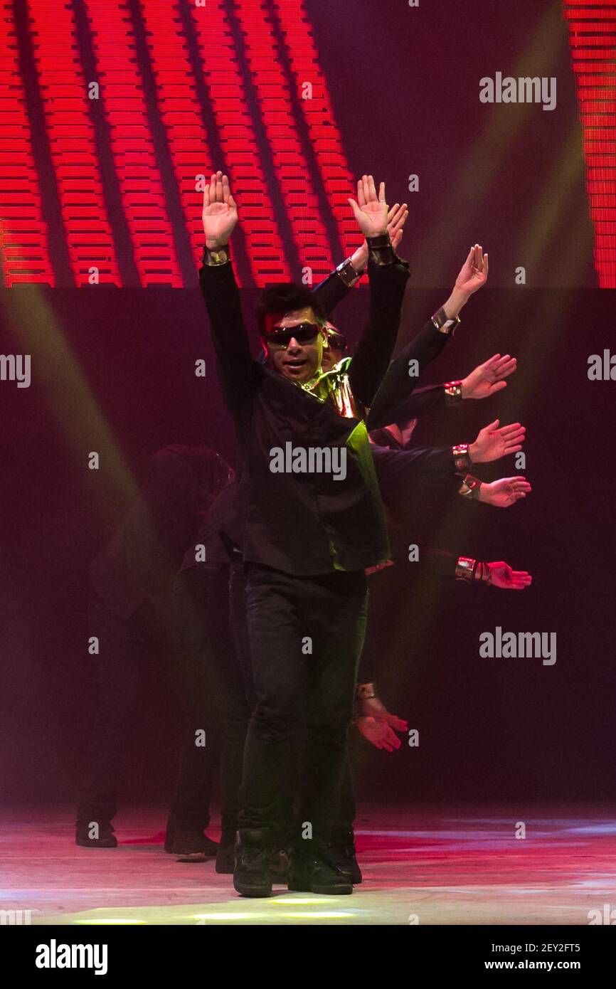 Poreotics performs on stage at the 2014 Industry Dance Awards held at ...