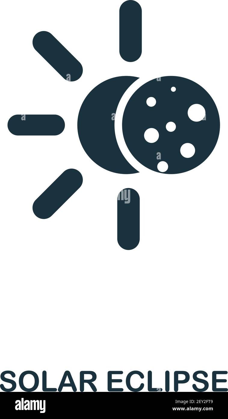 Solar Eclipse icon. Flat style icon design. UI. Illustration of solar ...