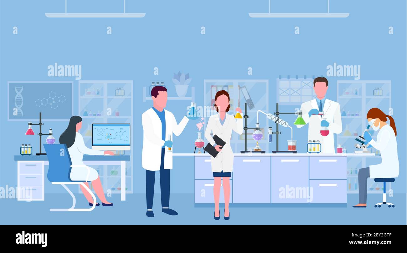 . Scientist people wearing lab coats Stock Vector Image & Art - Alamy