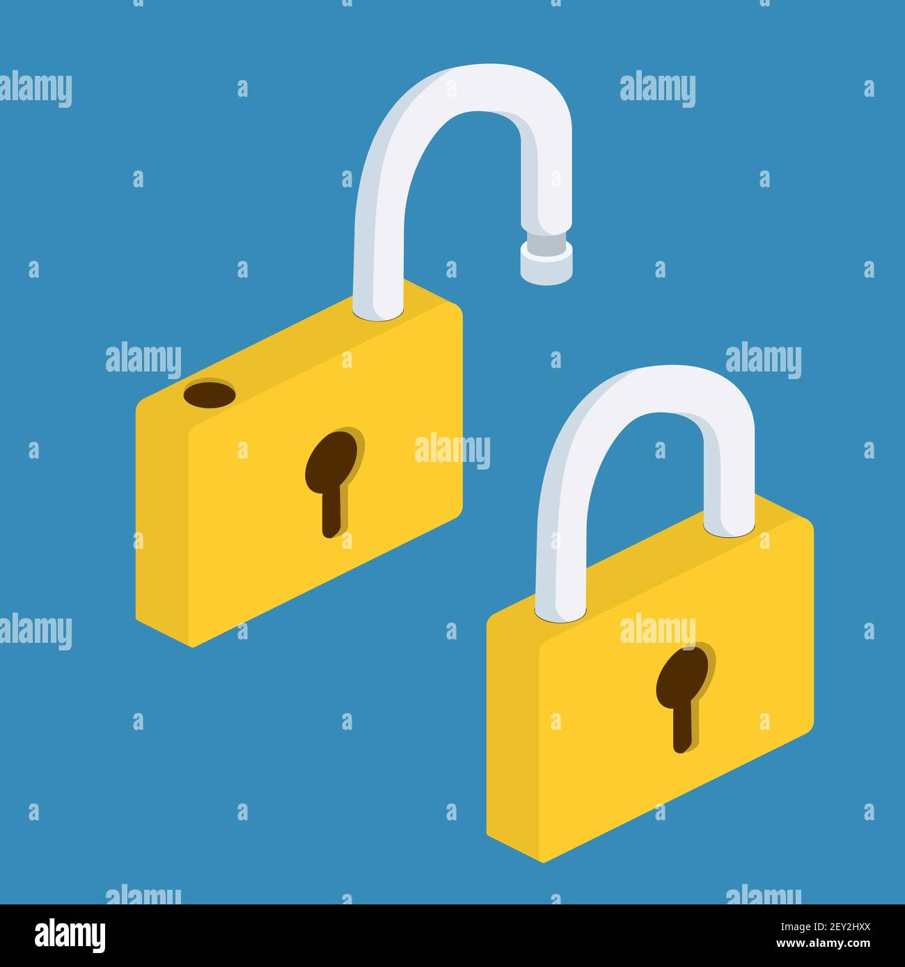 Lock open and closed Stock Vector Image & Art - Alamy