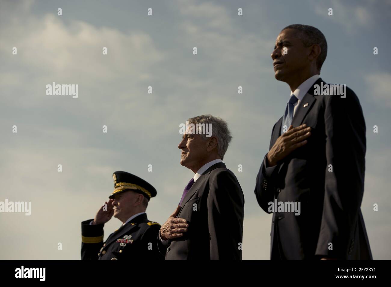 President Barack Obama, Secretary of Defense Chuck Hagel, and Chairman ...