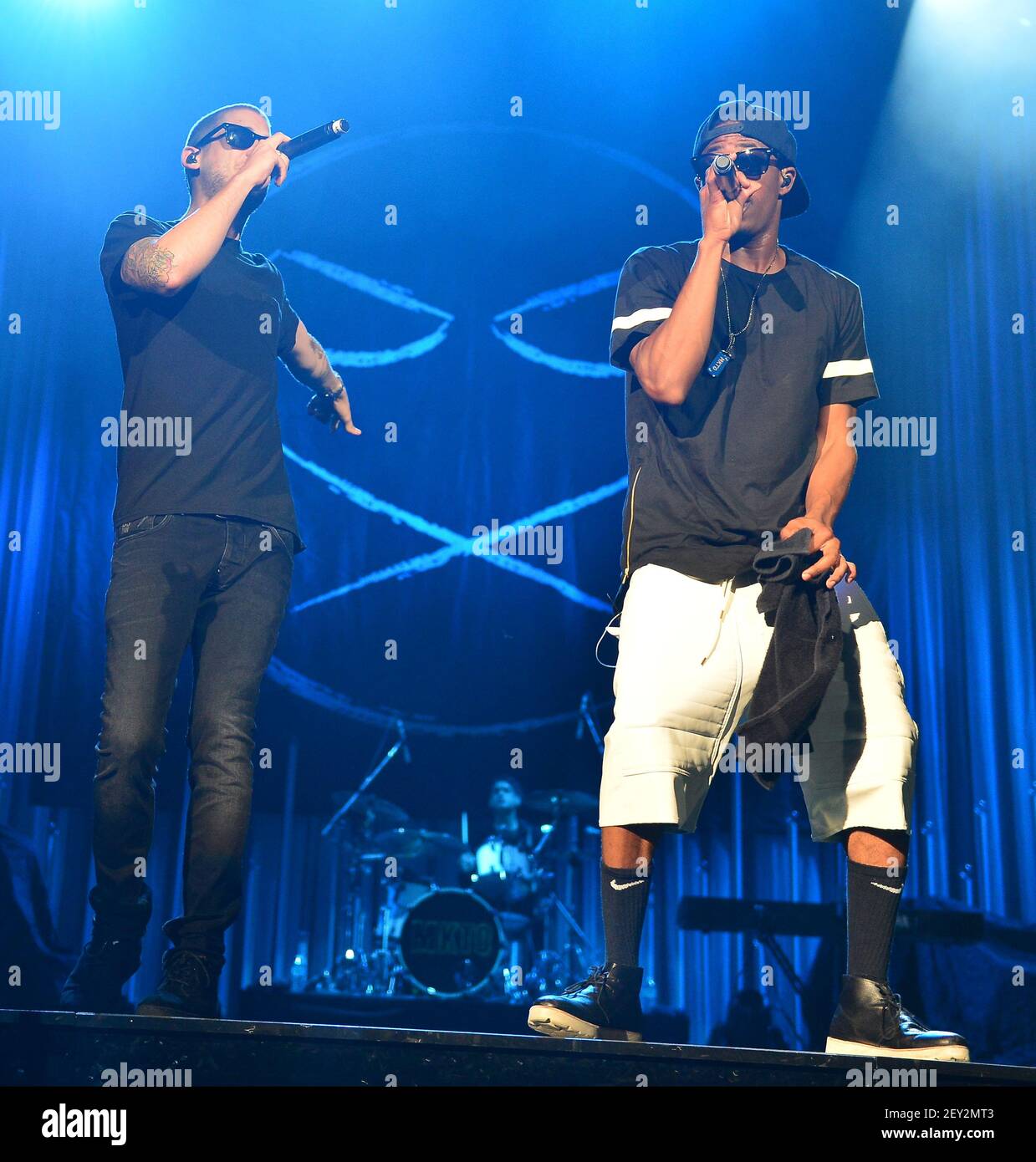 Tony Oller and Malcolm Kelley of MKTO performs during Demi World Tour ...