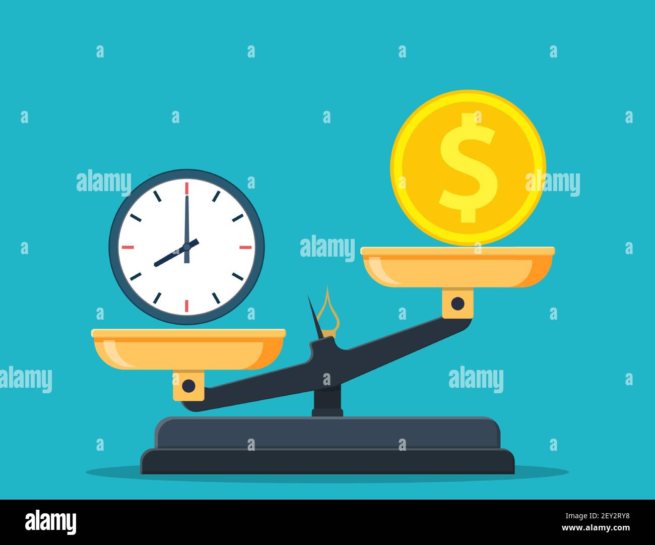 Time vs money on scales Stock Vector Image & Art - Alamy