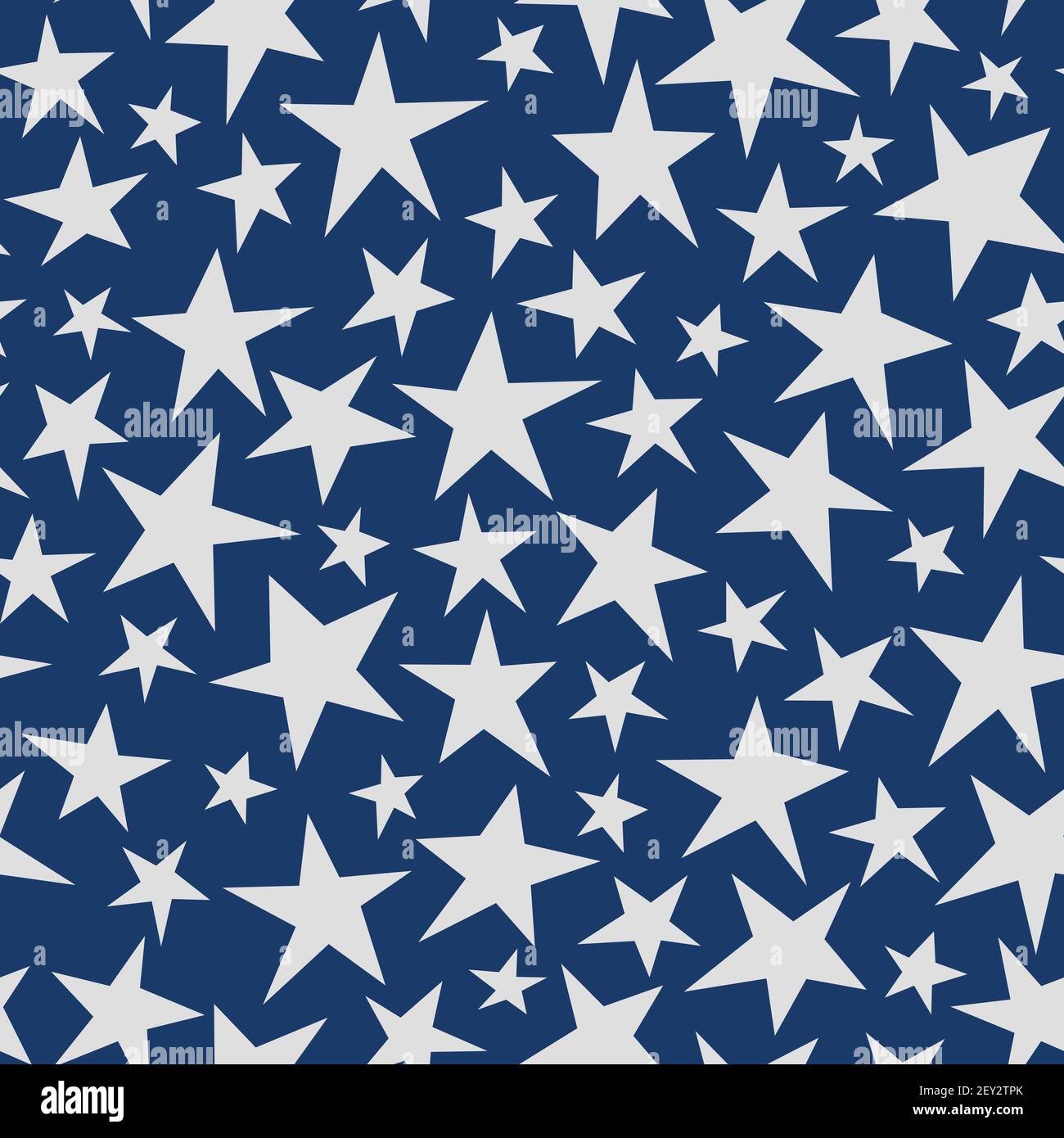 Seamless abstract pattern with big white hand drawn stars on dark blue ...