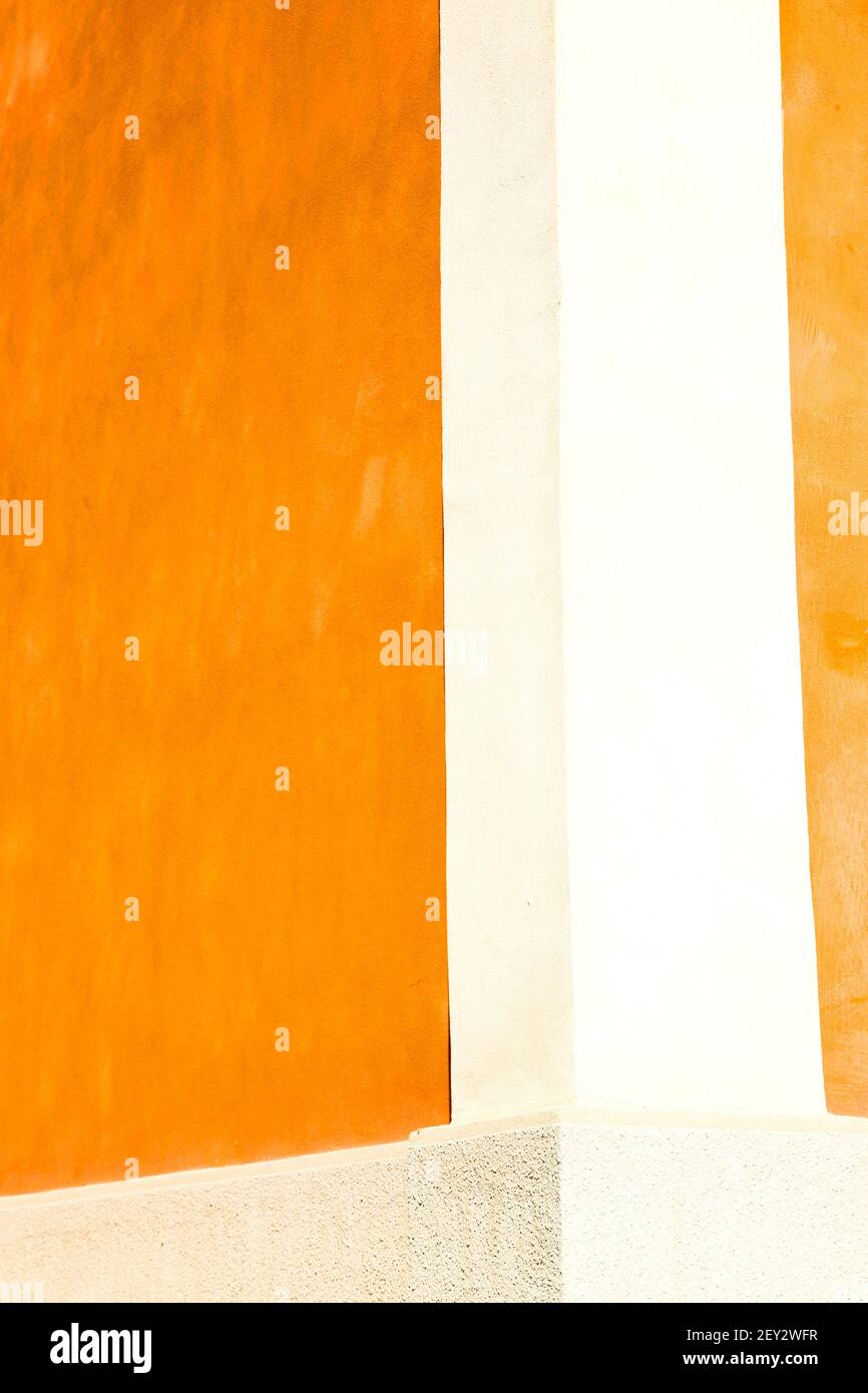 Orange in europe italy contruction yellow color Stock Photo - Alamy