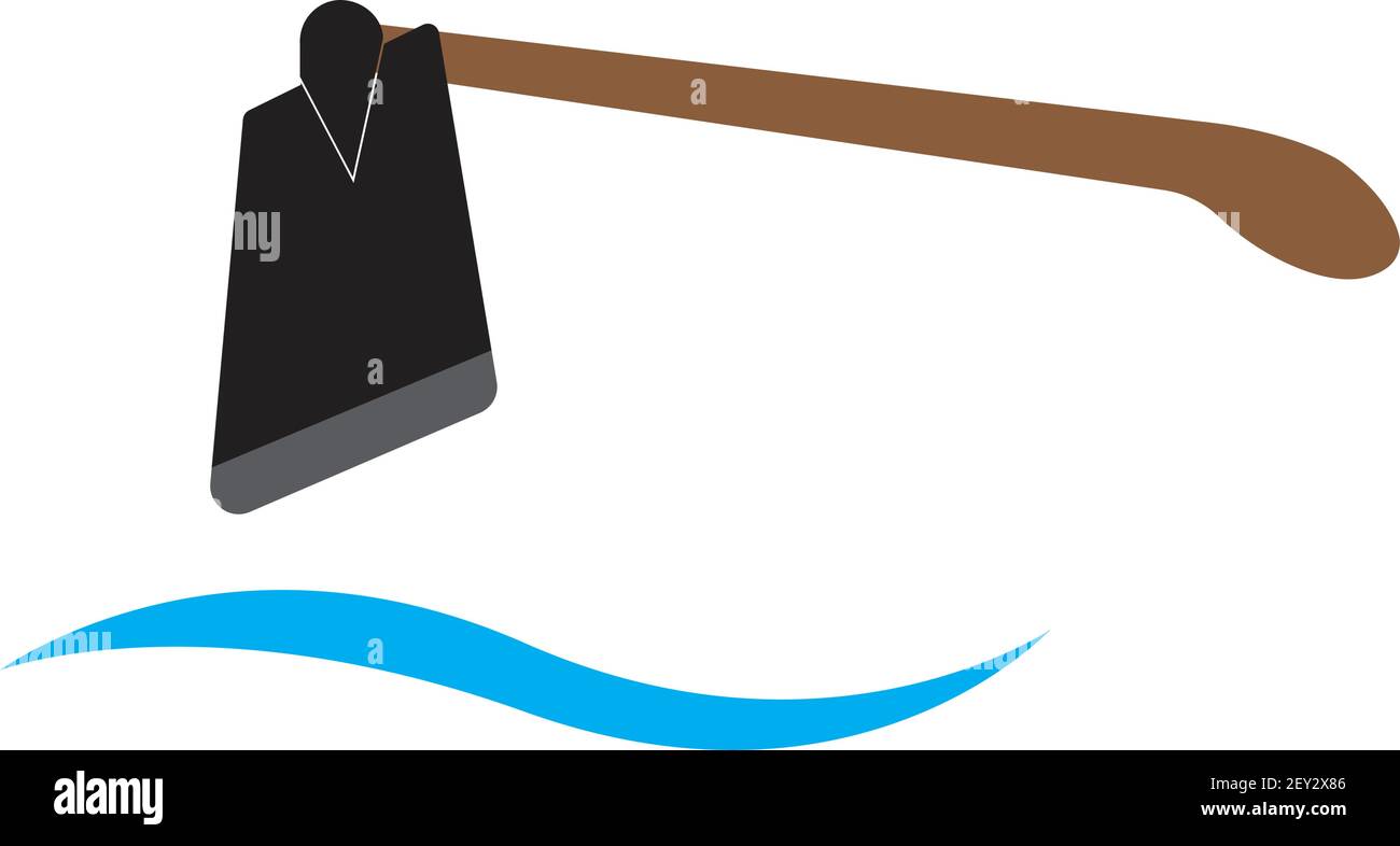 traditional hoe logo icon vector illustration design template - vector ...