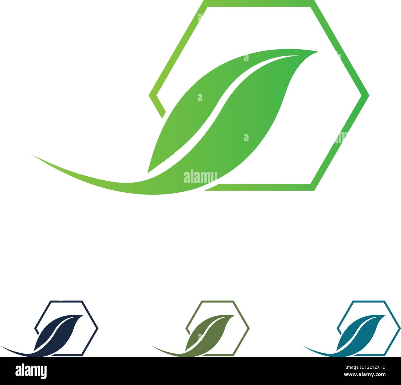 green leaf logo vector Stock Vector Image & Art - Alamy
