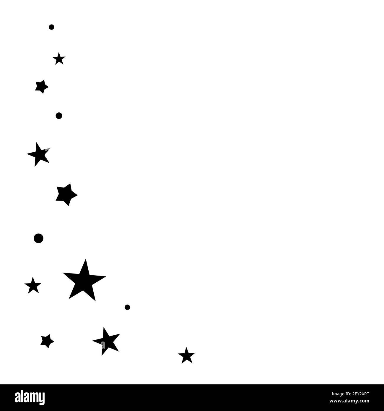 Black And White Star Corner Border