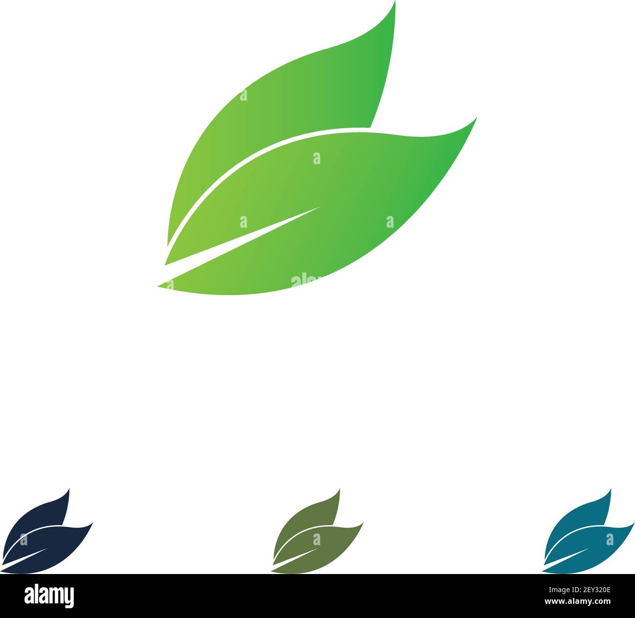 green leaf logo vector Stock Vector Image & Art - Alamy