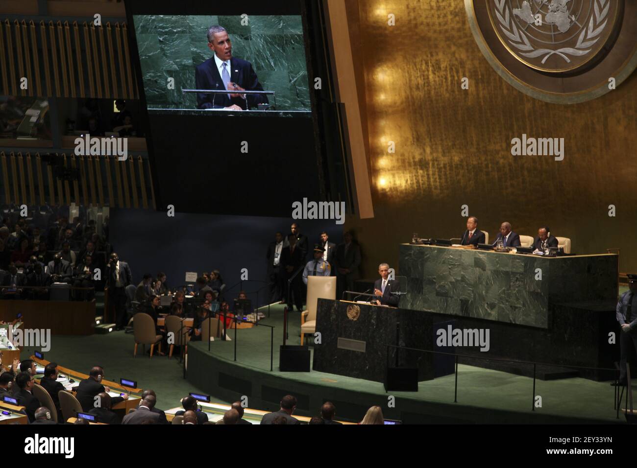September 24, 2014 - New York, NY - President Barack Obama addresses ...