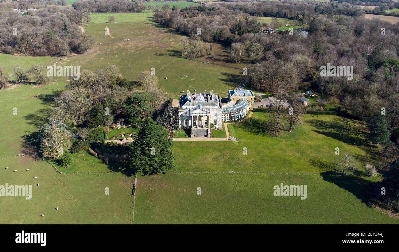 Large Manor House, shot from the sky via drone Stock Photo - Alamy