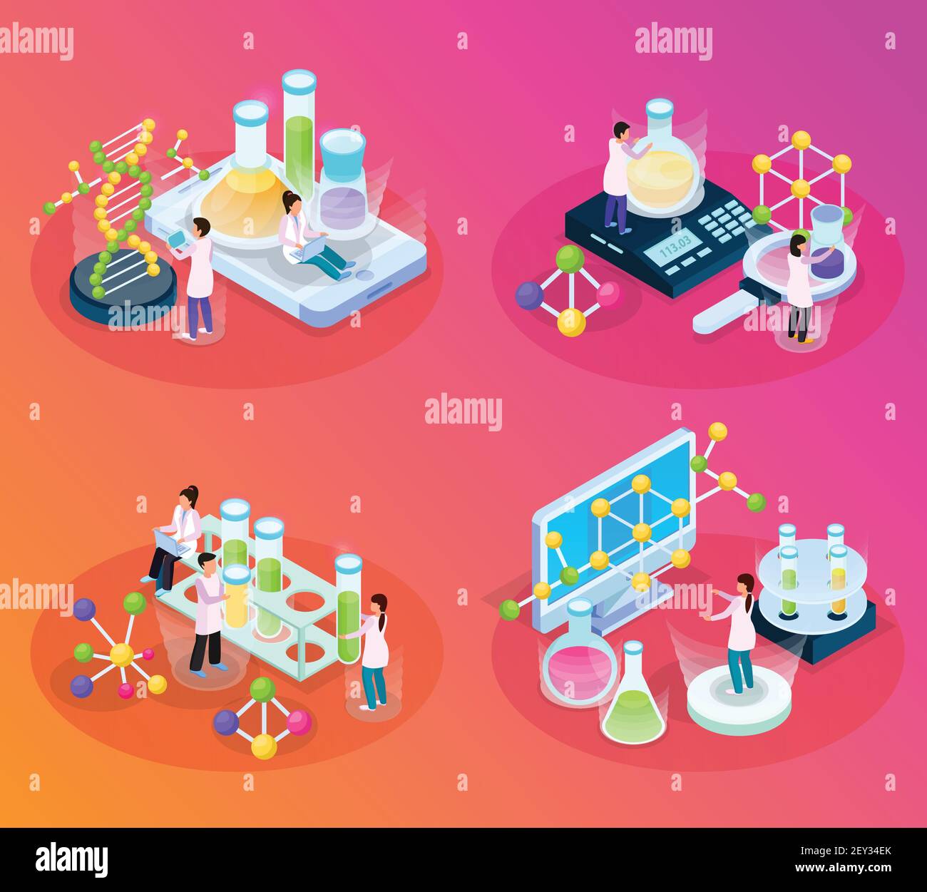 Chemical reaction demonstration Stock Vector Images - Alamy