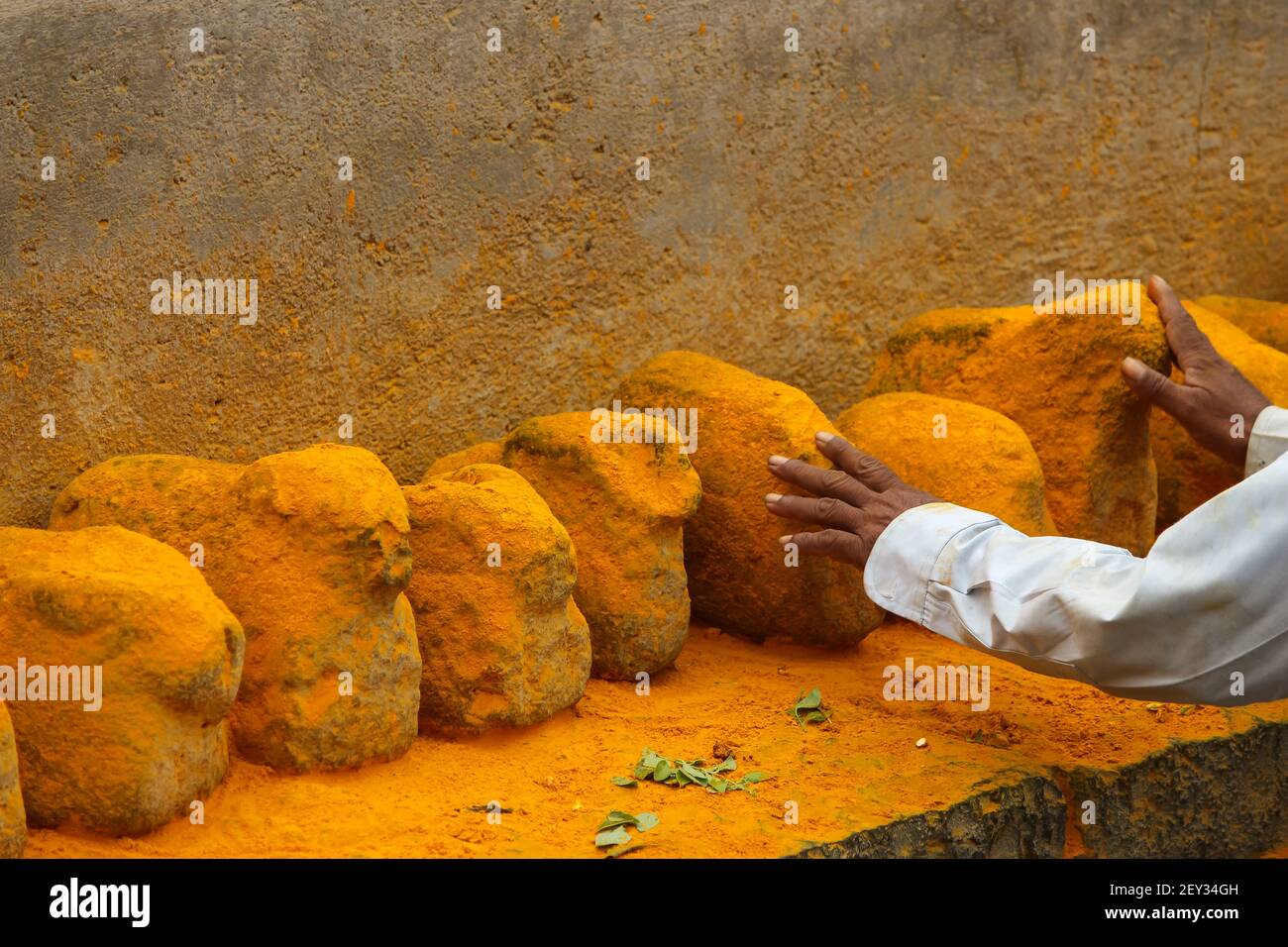 man taking blessing of god Stock Photo - Alamy
