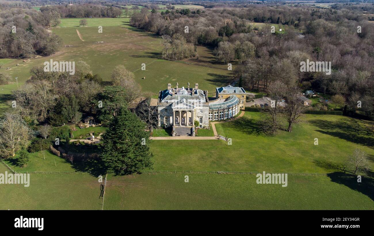 Large Manor House, shot from the sky via drone Stock Photo - Alamy