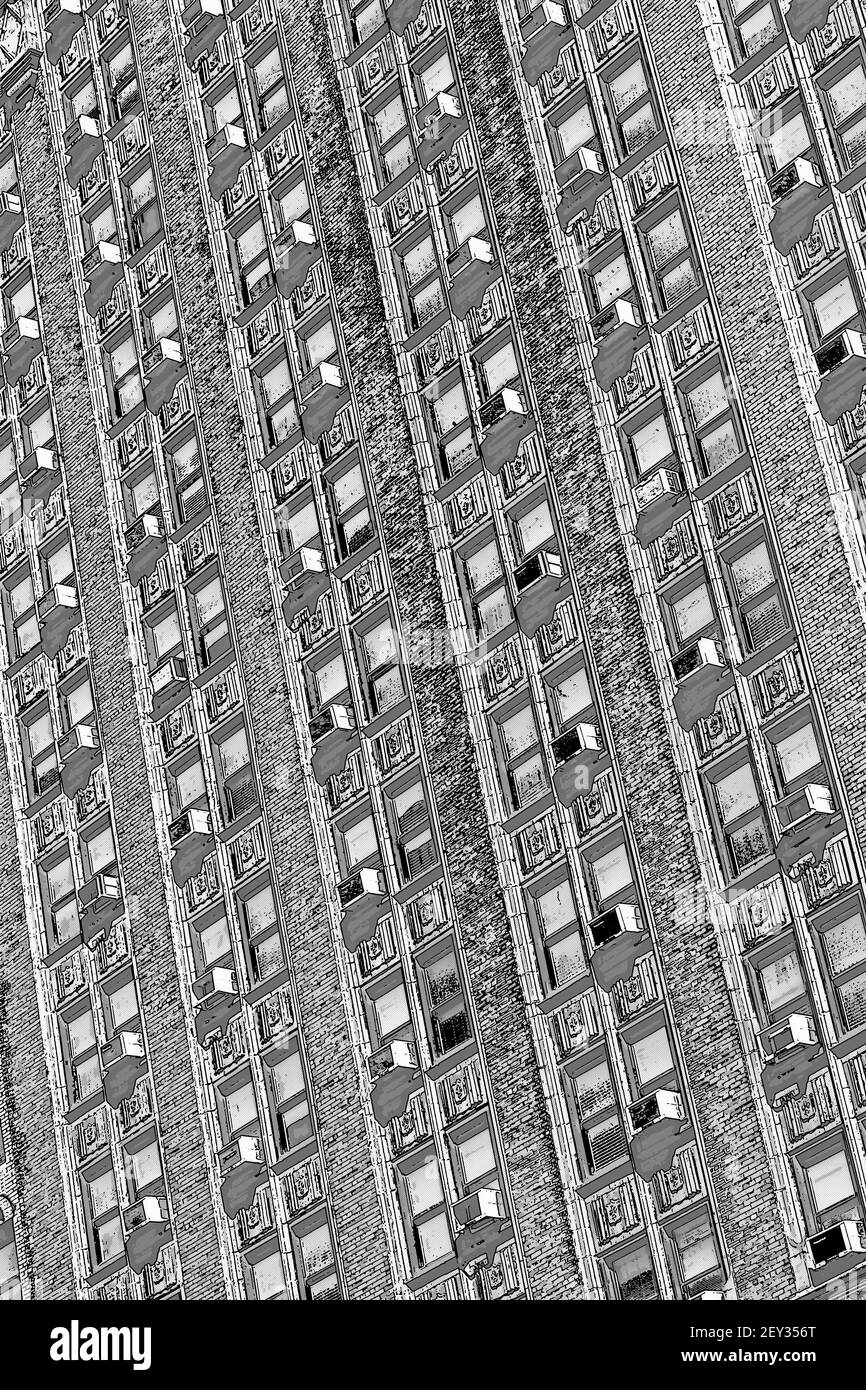 A photoshop rendering of the side of an apartment building in MIdtown ...