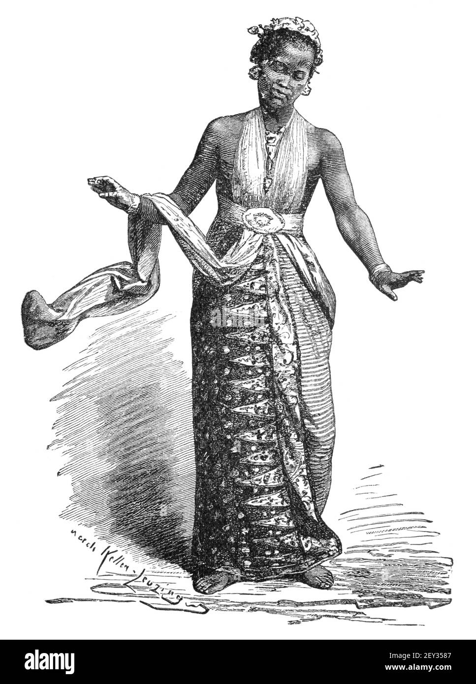 Female dancer from Java, Indonesia. Culture and history of Asia ...