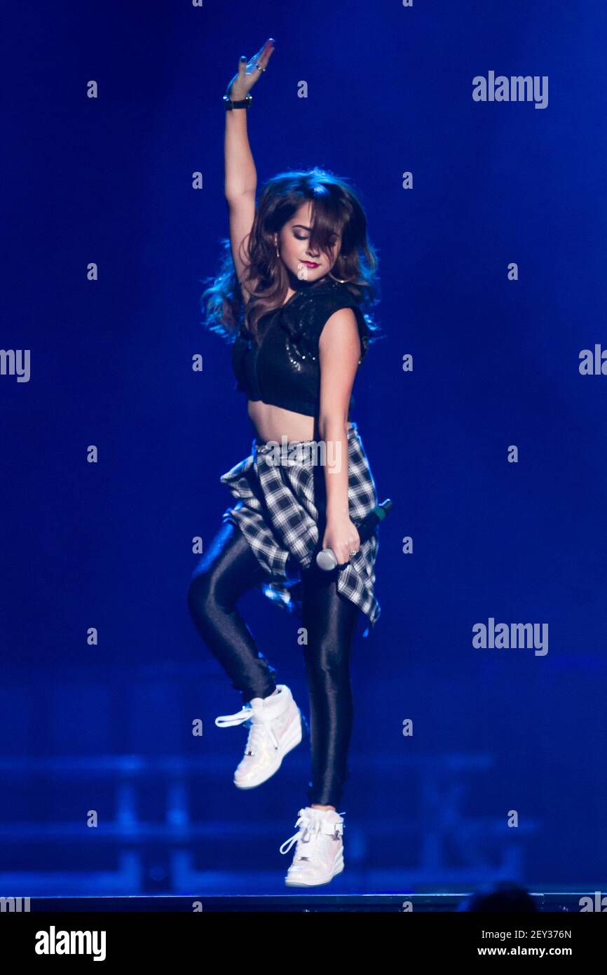 Becky G performs on stage at Staples Center in Los Angeles, CA on ...