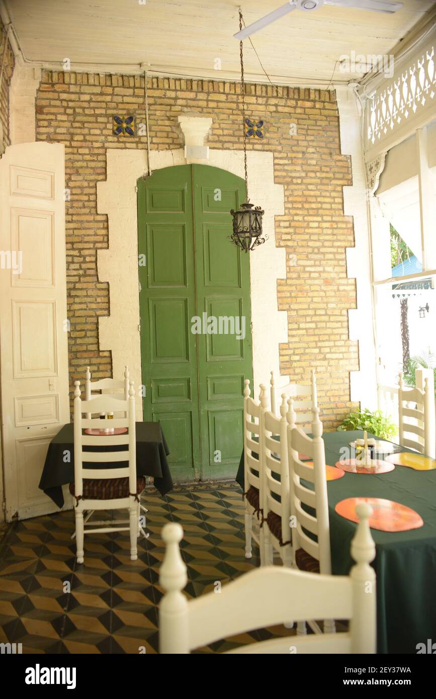 Exterior view of Hotel Oloffson ( a19th-century Gothic gingerbread ...