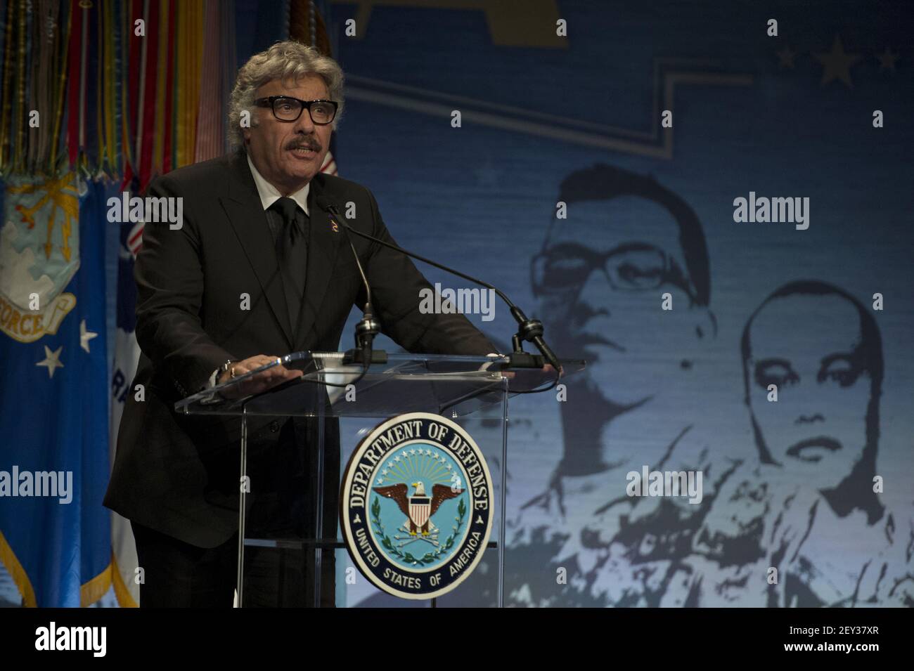 Mr. Tony Orlando makes remarks during the 2014 Secretary of Defense ...
