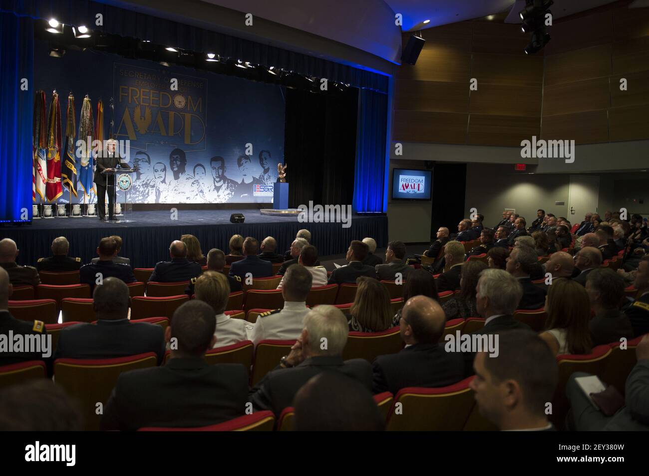 Mr. Tony Orlando makes remarks during the 2014 Secretary of Defense ...