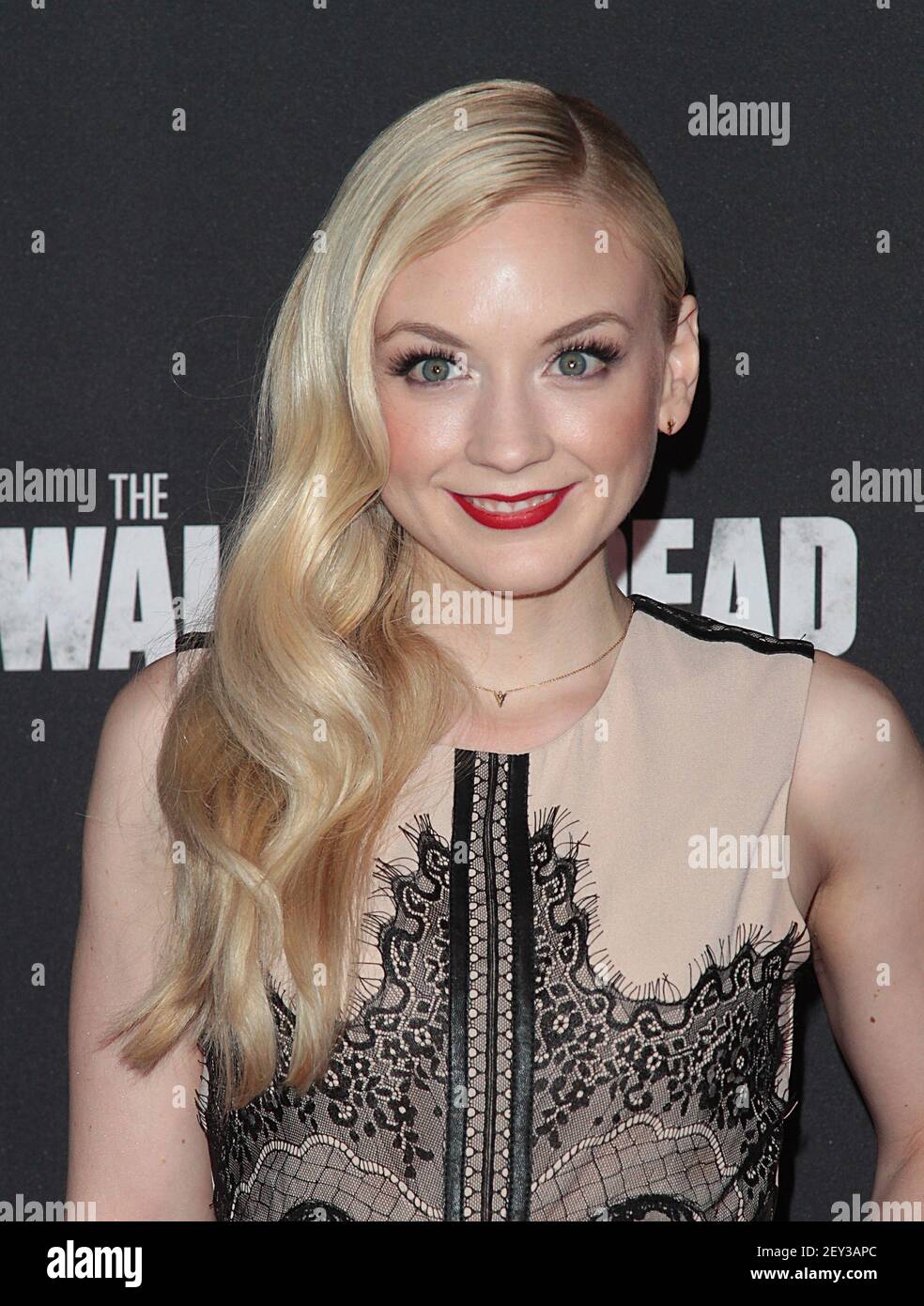 Emily Kinney attends The Season Five Premiere of "The Walking Dead ...