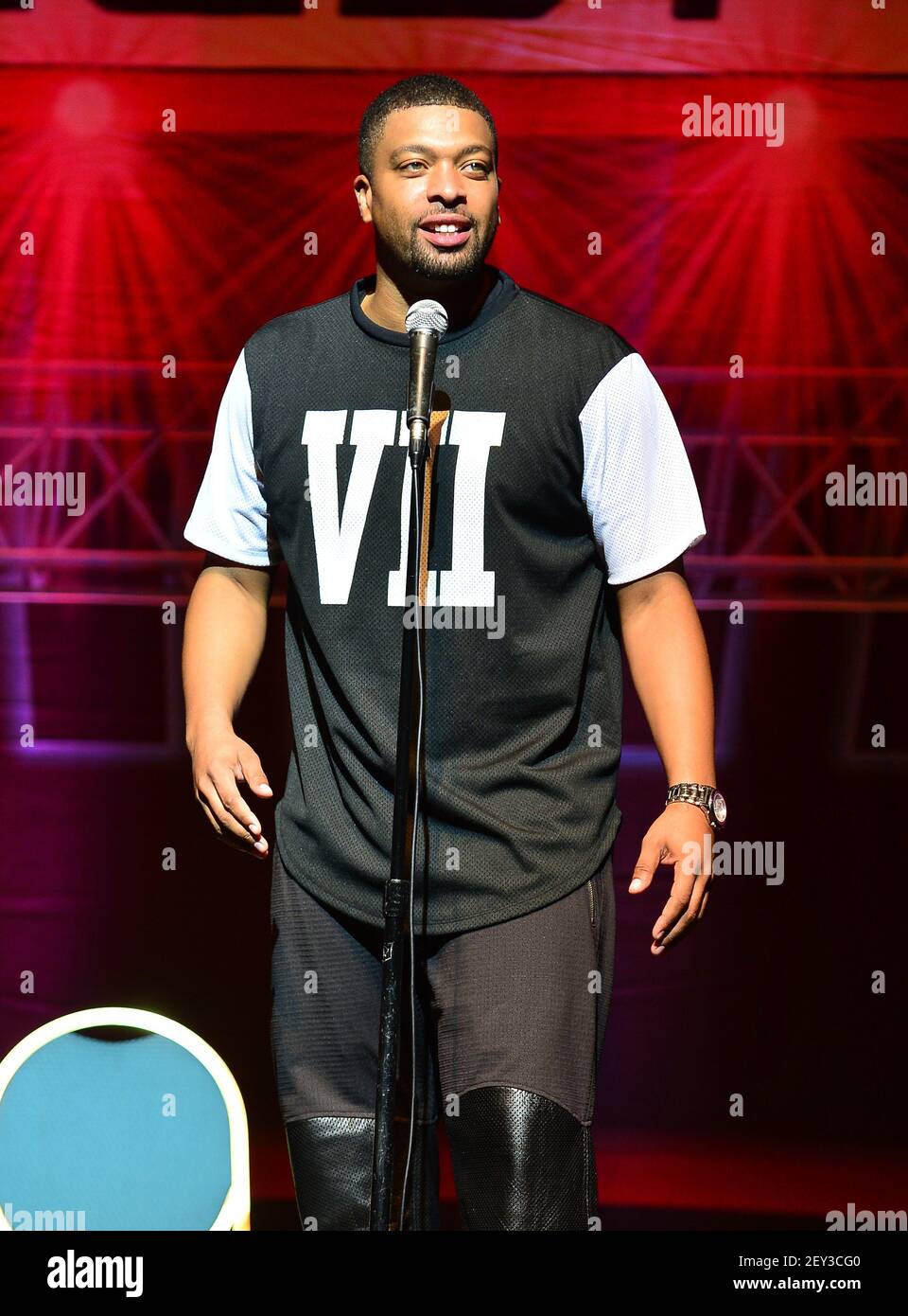 Comedian DeRay Davis performs during Shaquille O'Neal All Star Comedy ...