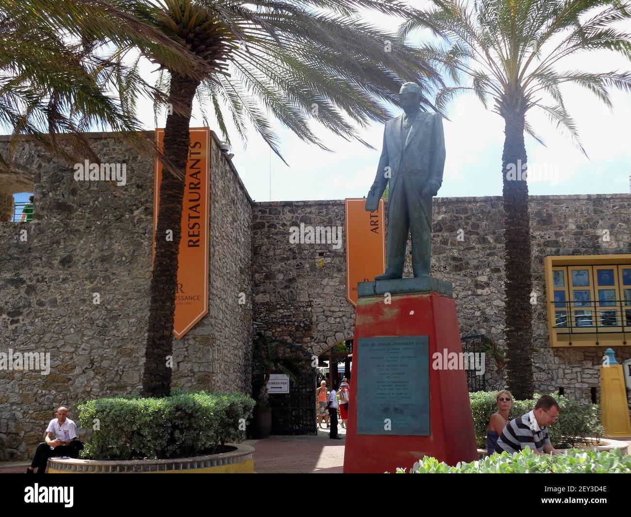 A statue of Ephraim Jonckheer, a former Curacao political leader ...