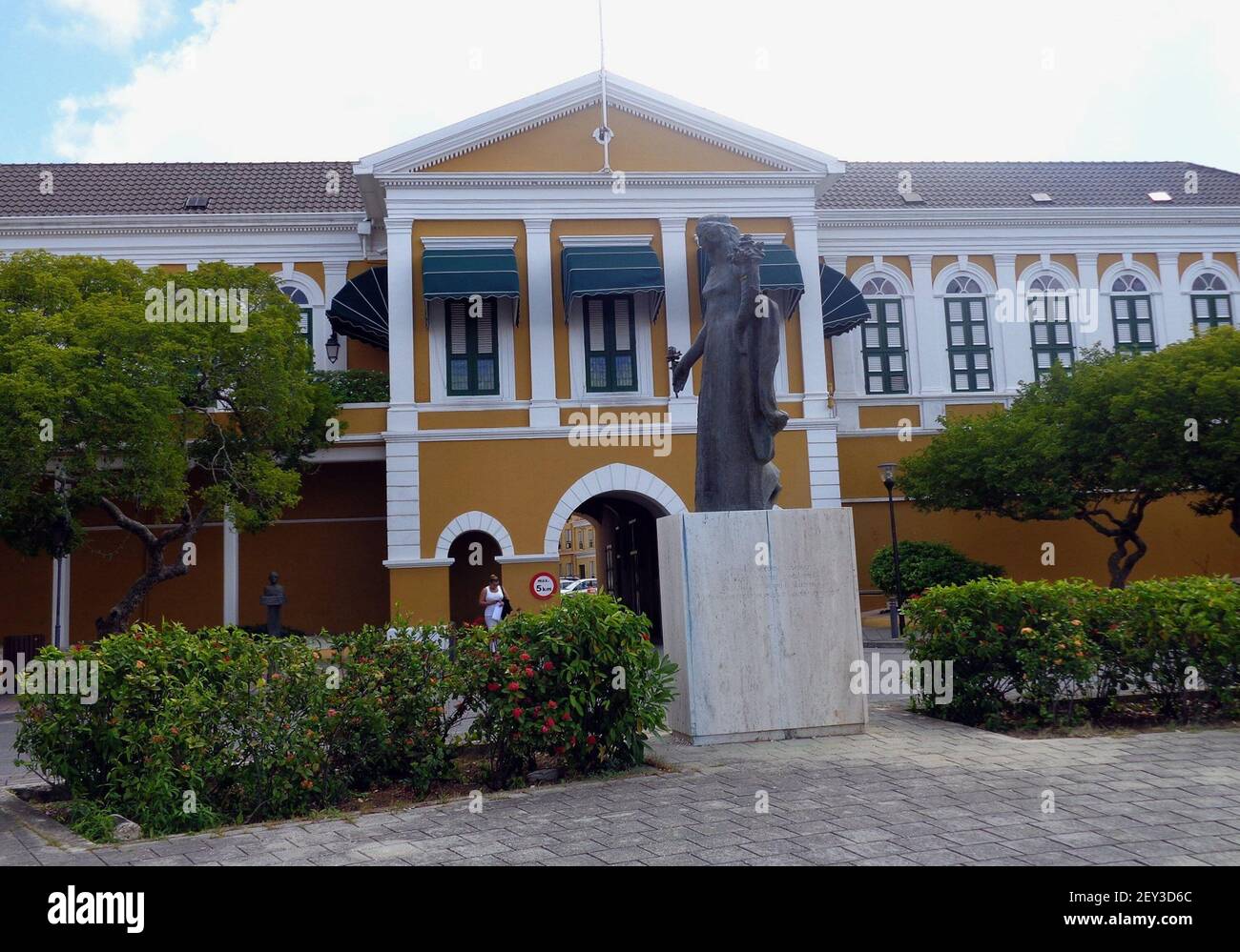 The historic Governor's Palace sits in the center of Willemstad on the ...