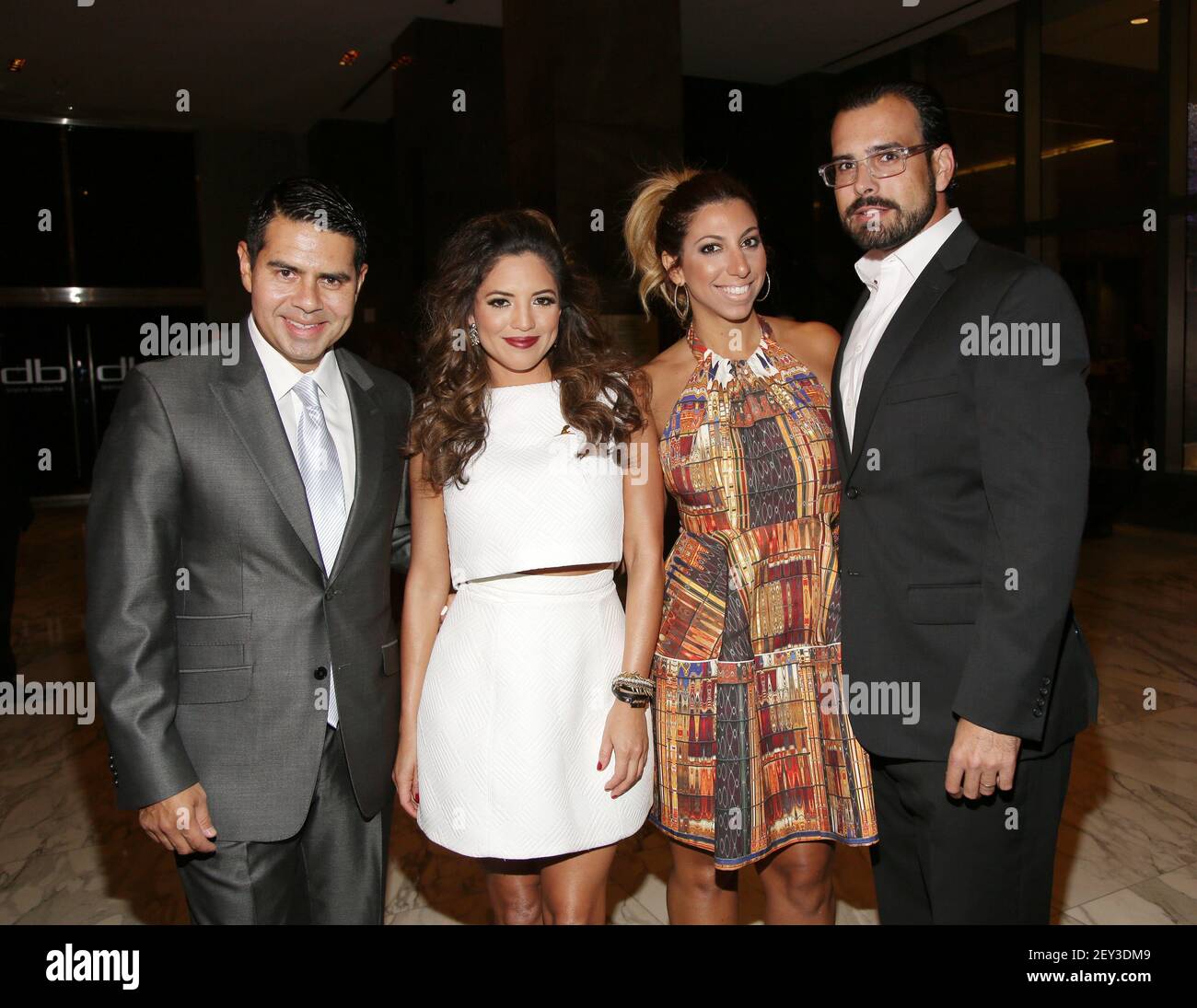 MIAMI, FL - OCTOBER 04: Cesar Conde, Pamela Silva Conde, Clara Pablo ...