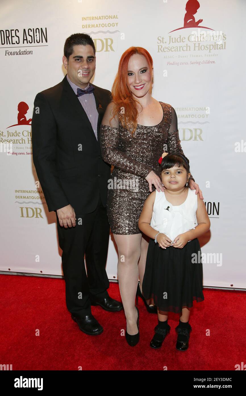 MIAMI, FL - OCTOBER 04: Raul Cevallo, Adrianna Calvo and Maria Pino ...