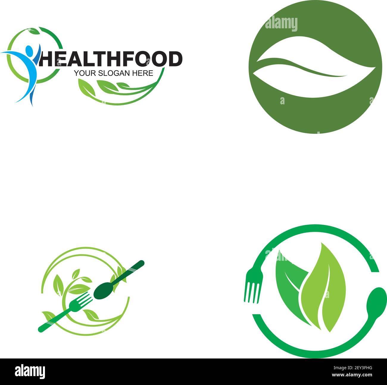 healthy food logo vector design icon illustration Stock Vector Image ...