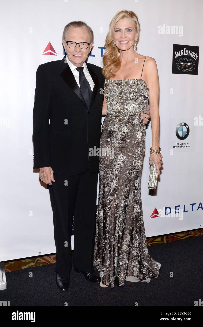 (L-R) Larry King and wife Shawn King attend the Friars Foundation Gala ...