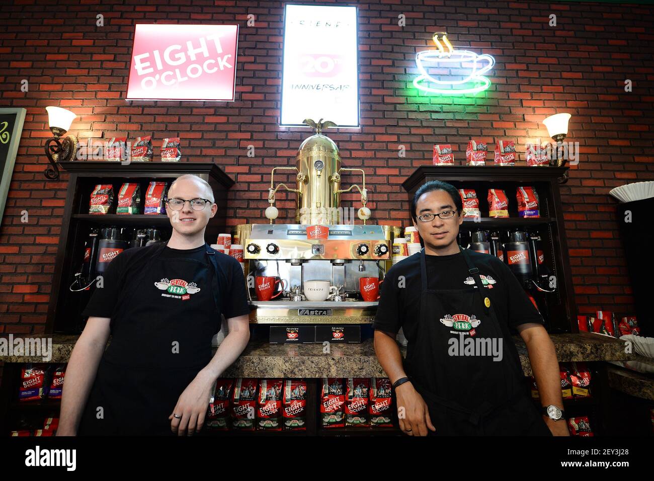 (L-R) Baristas Cullen Law, from New York, and Alfonso Hollis, from ...