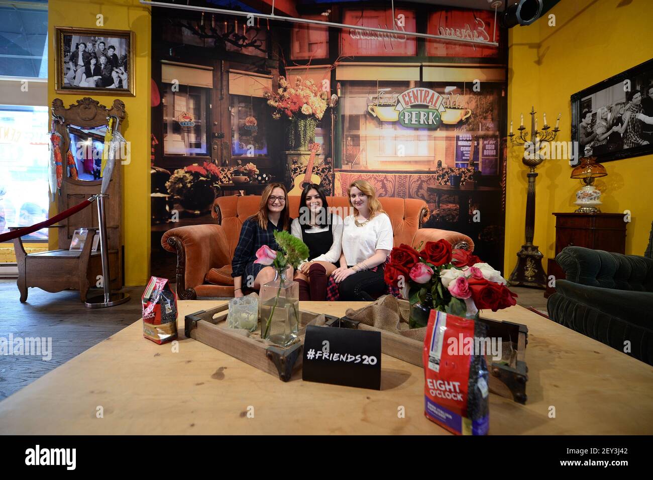 (L-R) Staten Island friends Erika Guerriero, 23, Kayla, Lopez, 21 ...