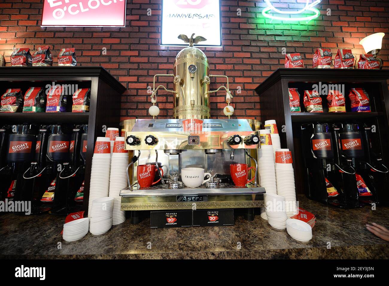 A replica of the espresso machine from the TV show "Friends" serves ...