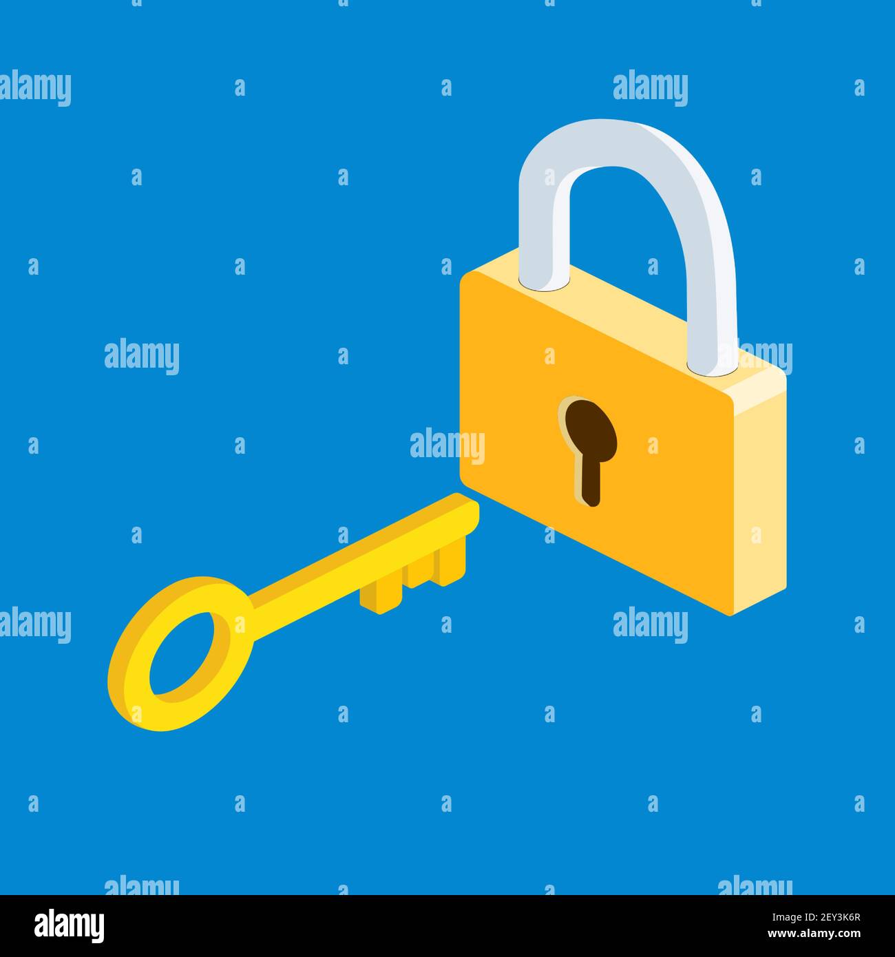 isometric closed lock Stock Vector Image & Art - Alamy